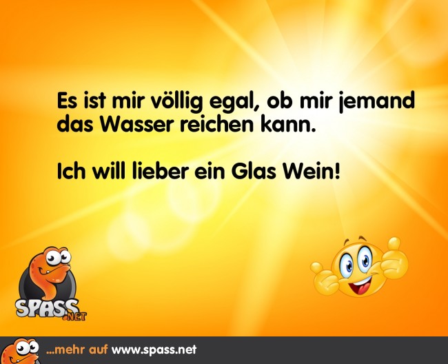 Wein statt Wasser | Lustige Bilder auf Spass.net