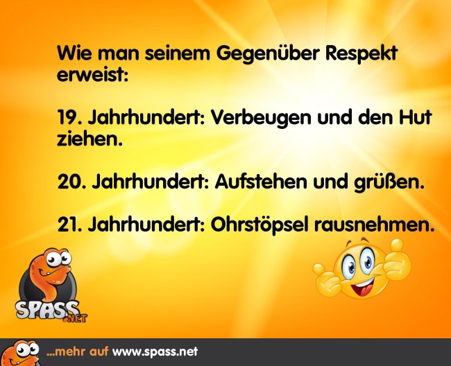 Respekt früher und heute | Lustige Bilder auf Spass.net